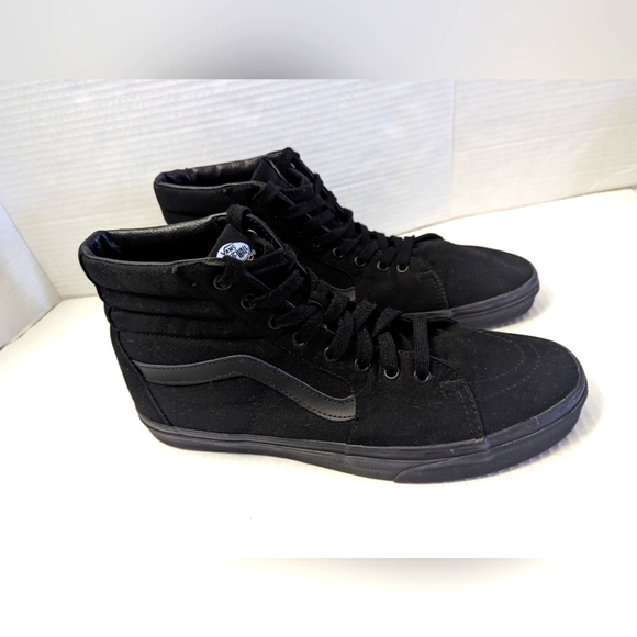 Vans | Shoes | Vans Sk8hi Canvas Shoe Mens Black Sneaker Size 2 Us ...